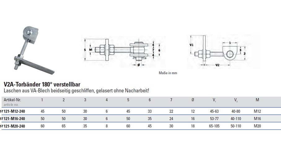 VA Torbänder jetzt auf steinbacher-edelstahl.com kaufen